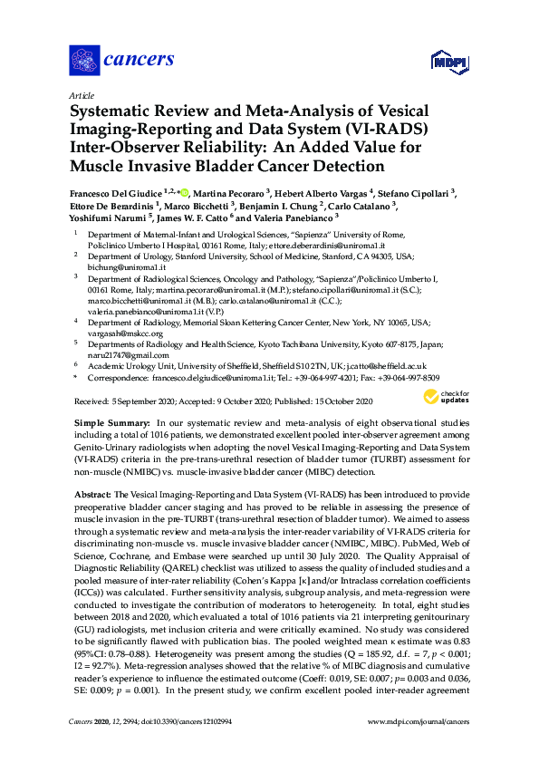 (PDF) Systematic Review and Meta-Analysis of Vesical Imaging-Reporting ...