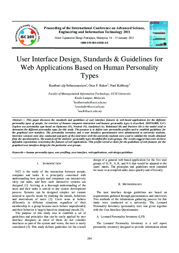 (PDF) User Interface Design, Standards & Guidelines for Web ...