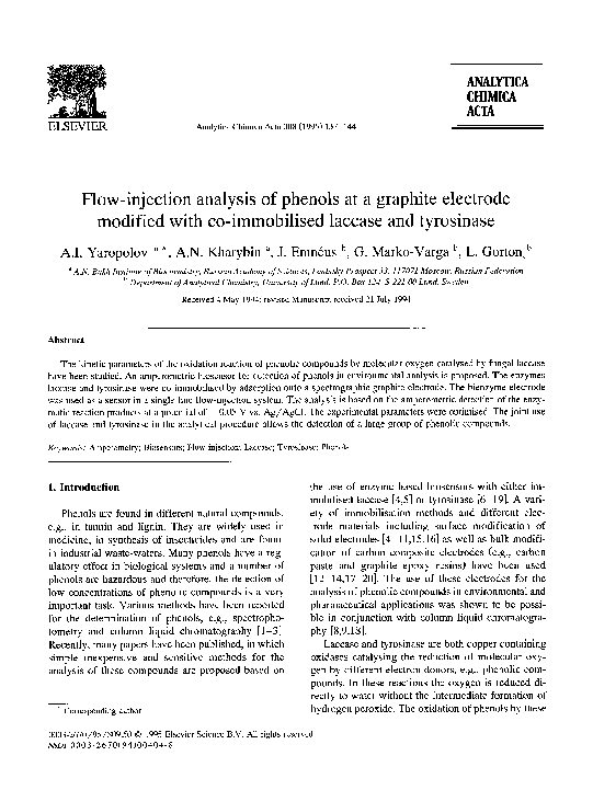 (PDF) Flow-injection analysis of phenols at a graphite electrode ...