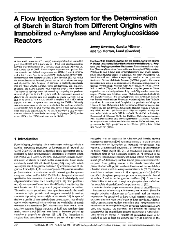 (PDF) A Flow Injection System for the Determination of Starch in Starch ...