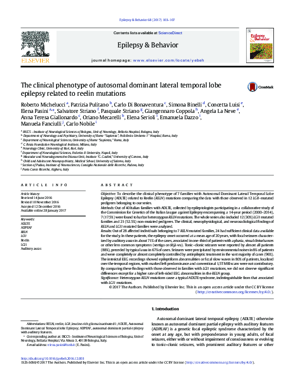 (PDF) The clinical phenotype of autosomal dominant lateral temporal ...