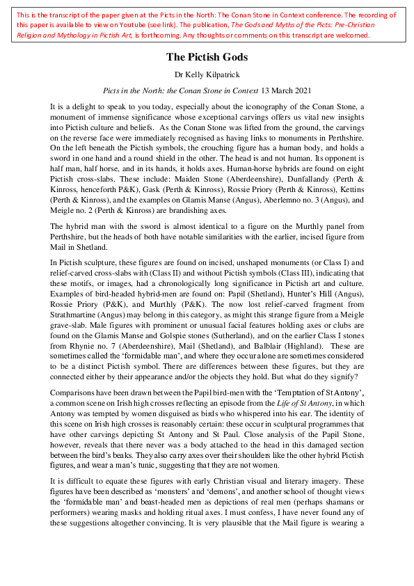 (PDF) The Pictish Gods