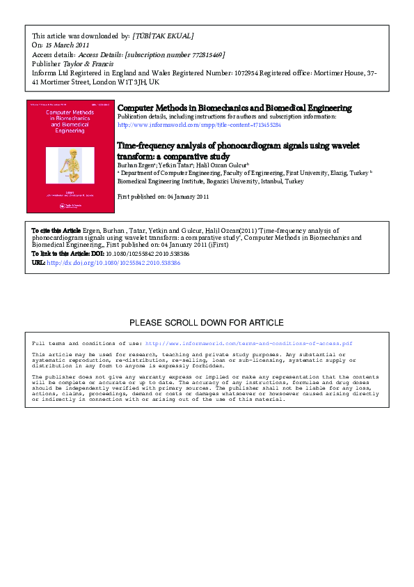 Pdf Time Frequency Analysis Of Phonocardiogram Signals Using Wavelet