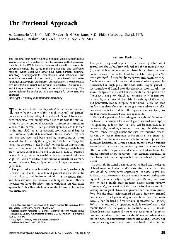 (PDF) The pterional approach