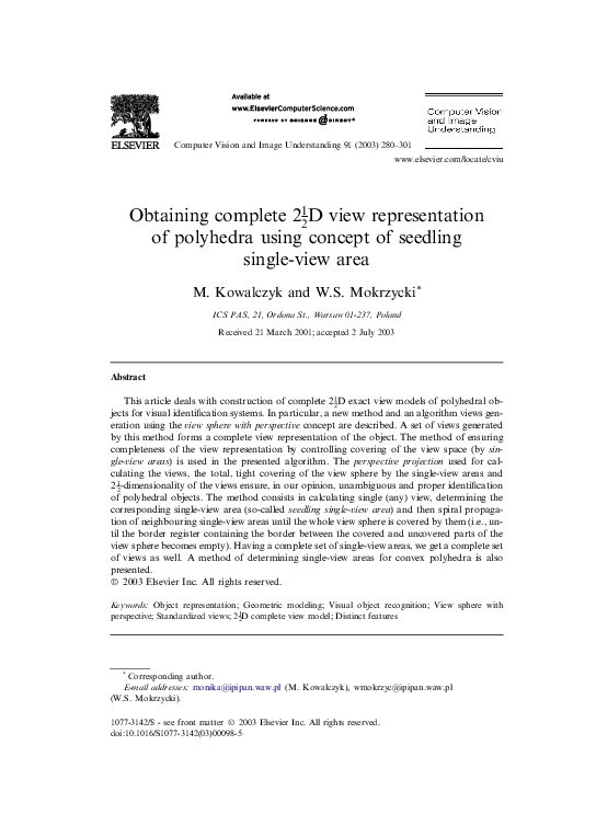 (PDF) Obtaining complete 2D view representation of polyhedra using concept of seedling single ...