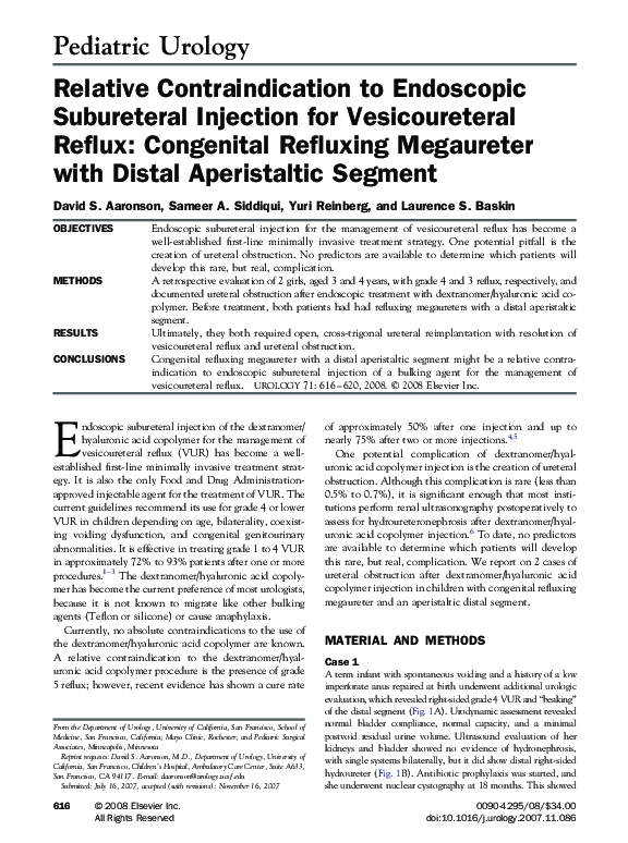 (PDF) Relative Contraindication to Endoscopic Subureteral Injection for ...