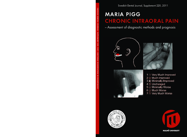 (PDF) Chronic intraoral pain--assessment of diagnostic methods and ...