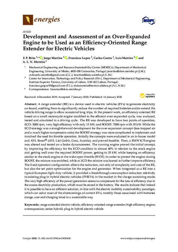 (PDF) Development and Assessment of an Over-Expanded Engine to be Used ...