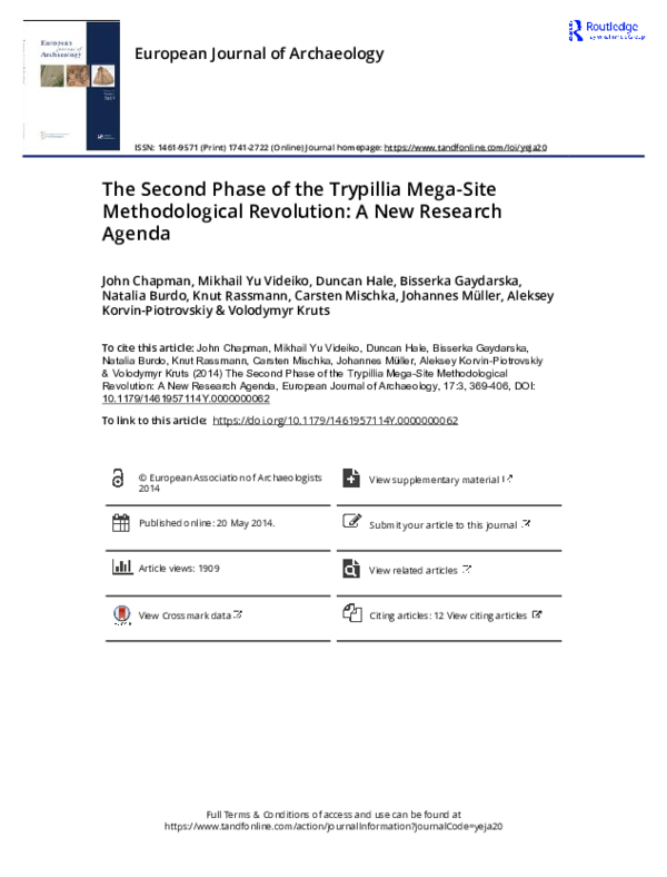 (PDF) The Second Phase of the Trypillia Mega-Site Methodological ...