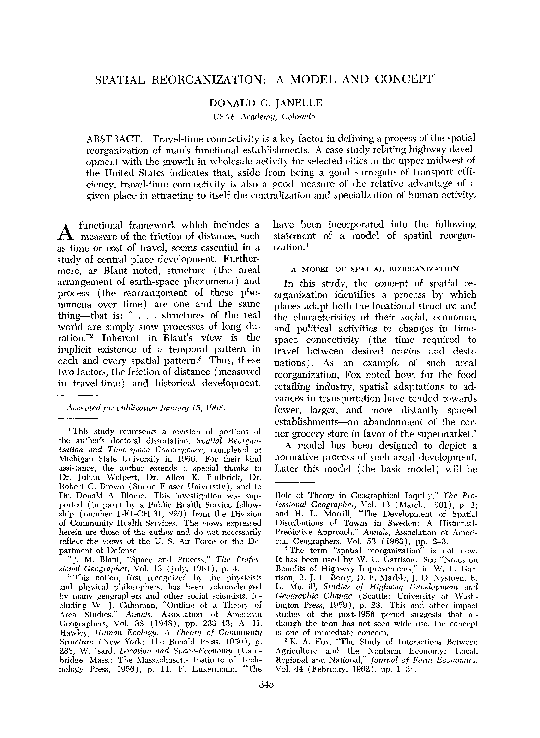 (PDF) Spatial Reorganization: A Model and Concept
