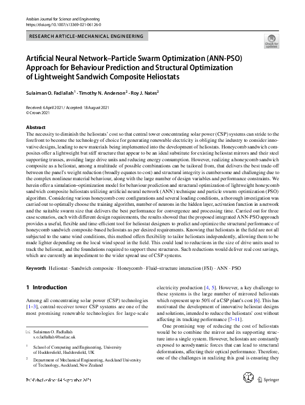 (PDF) Artificial Neural Network–Particle Swarm Optimization (ANN-PSO) Approach for Behaviour ...