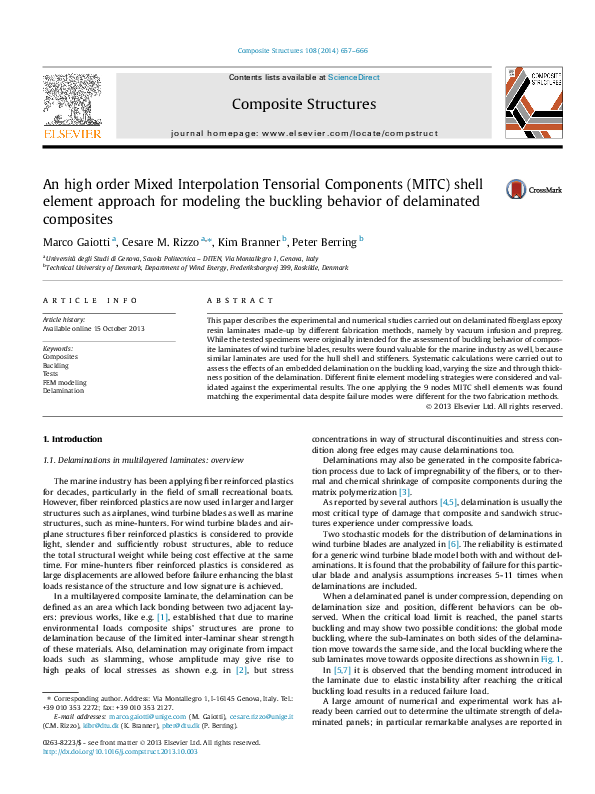 (PDF) An high order Mixed Interpolation Tensorial Components (MITC) shell element approach for ...