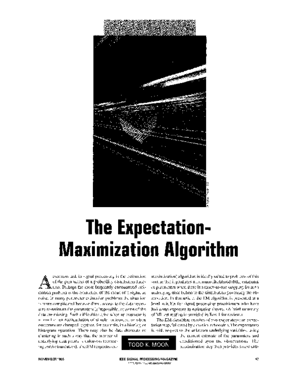 (PDF) The expectation-maximization algorithm