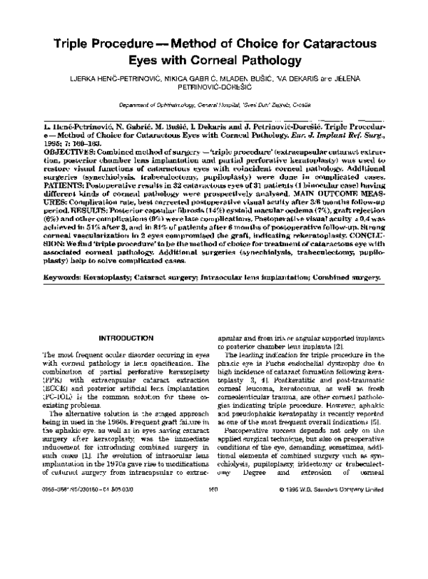 (PDF) Triple Procedure—Method of Choice for Cataractous Eyes with ...