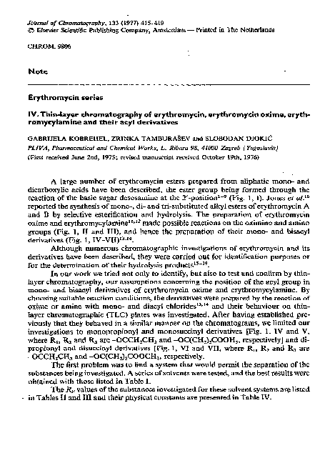 (PDF) Erythromycin series