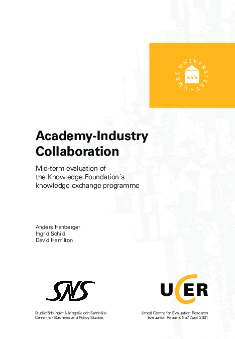 (PDF) Academy-industry collaboration : Mid-term evaluation of the ...
