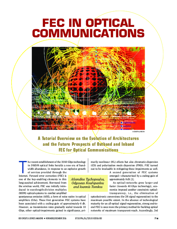 (PDF) FEC in optical communications - A tutorial overview on the ...