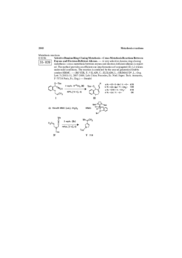 (PDF) Selective Domino Ring-Closing Metathesis−Cross-Metathesis ...