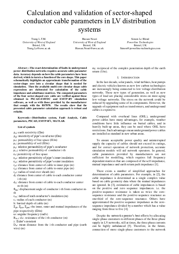 (PDF) Calculation and validation of sector-shaped conductor cable ...