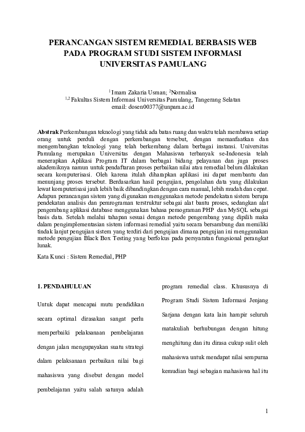 (PDF) PERANCANGAN SISTEM REMEDIAL BERBASIS WEB PADA PROGRAM STUDI ...