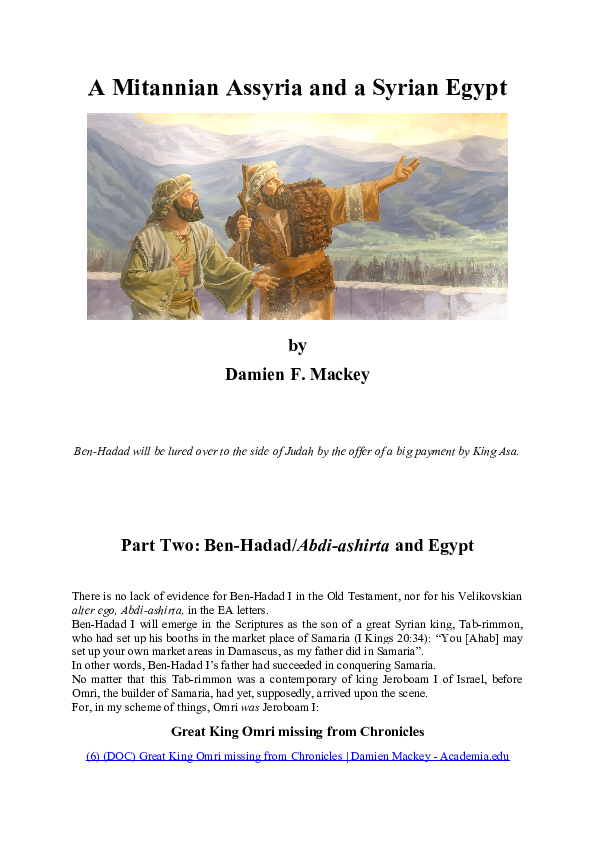 (DOC) A Mitannian Assyria and a Syrian Egypt. Part Two: : Ben-Hadad ...