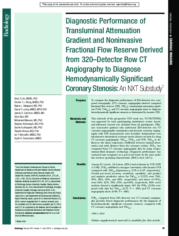 (PDF) Diagnostic Performance of Transluminal Attenuation Gradient and Noninvasive Fractional ...