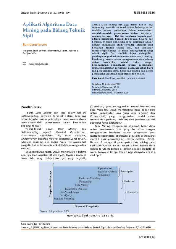 (PDF) Aplikasi Algoritma Data Mining pada Bidang Teknik Sipil
