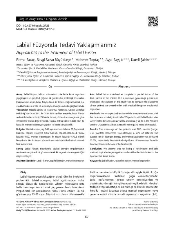 (PDF) Approaches to the Treatment of Labial Fusion