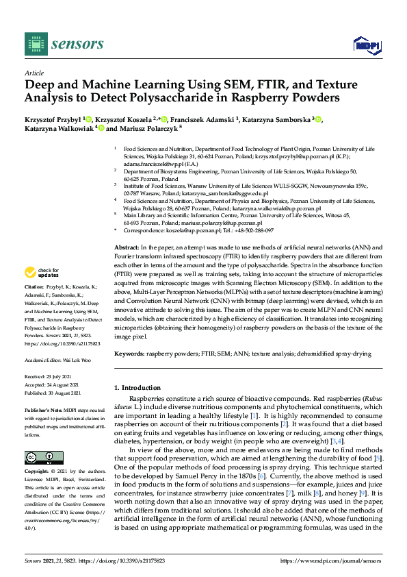 (PDF) Deep and Machine Learning Using SEM, FTIR, and Texture Analysis to Detect Polysaccharide ...