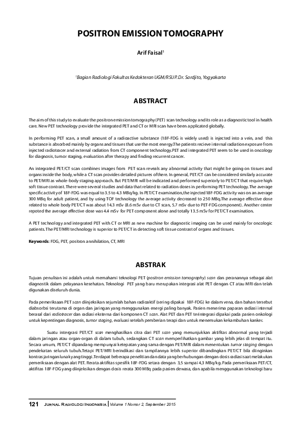 (PDF) Positron Emission Tomography