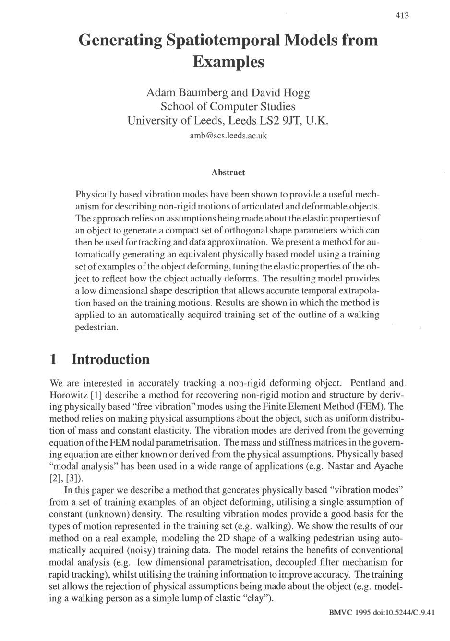 (PDF) Generating spatiotemporal models from examples