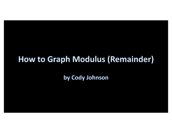 (PPT) How to Graph Modulus (Remainder)
