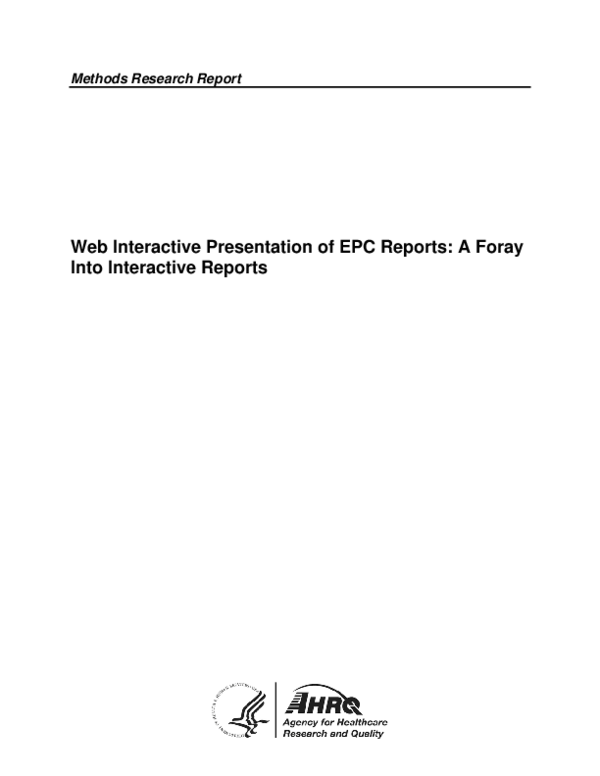 (PDF) Web Interactive Presentation of EPC Reports: A Foray Into ...