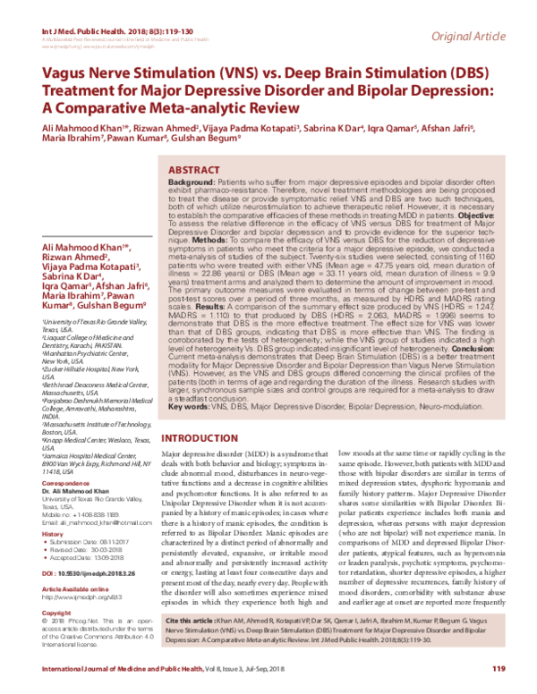 (PDF) Vagus Nerve Stimulation (VNS) vs. Deep Brain Stimulation (DBS ...