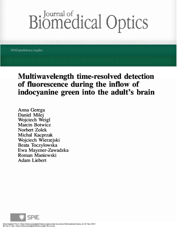 (PDF) Separation of indocyanine green boluses in the human brain and scalp based on time ...