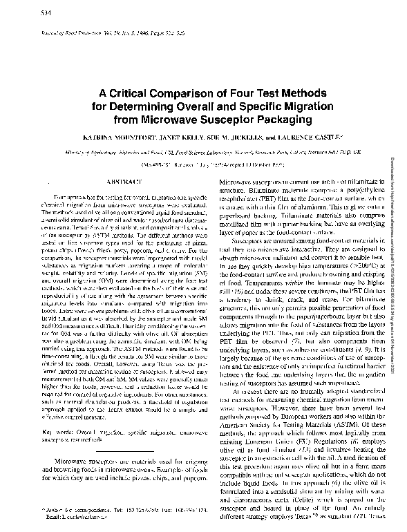 (PDF) A Critical Comparison of Four Test Methods for Determining ...