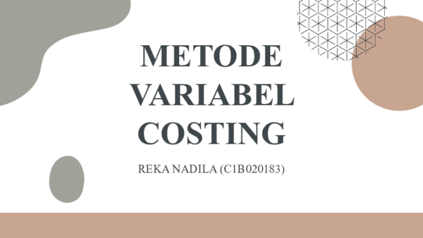 (PPT) PPT METODE VARIABEL COSTING