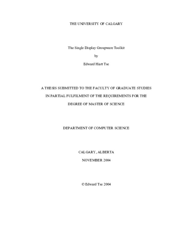 (PDF) The single display groupware toolkit