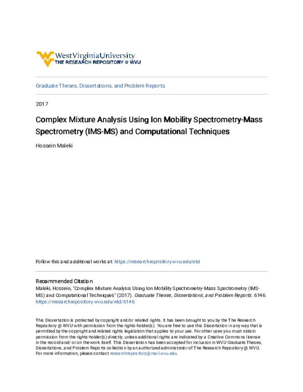 (PDF) Complex Mixture Analysis Using Ion Mobility Spectrometry-Mass ...