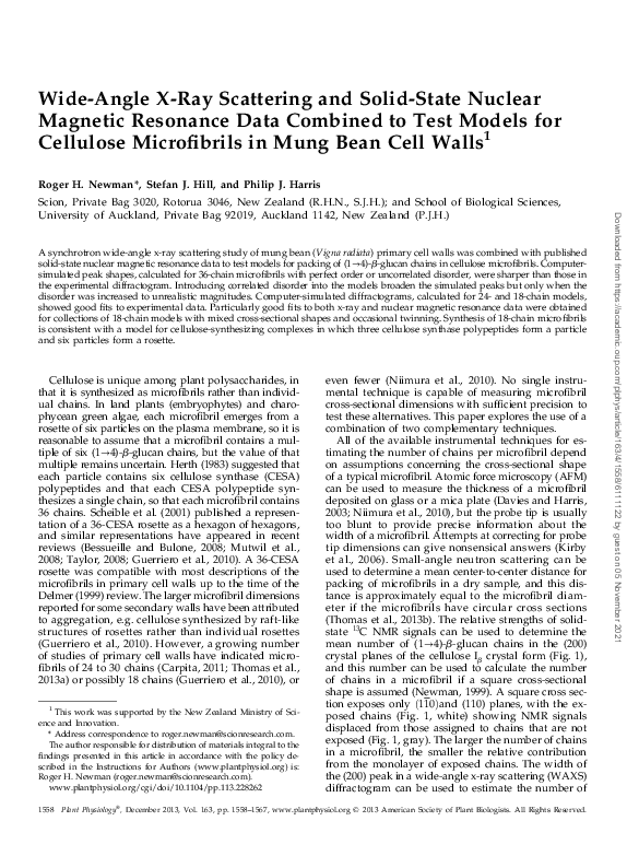 (PDF) Wide-angle x-ray scattering and solid-state nuclear magnetic ...