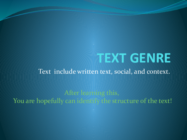 (PPT) TEXT GENRE