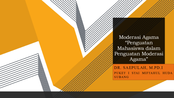 (PPT) Moderasi Agama Dr. H. Saepulah, M.Pd.I | MDTA Al-Munawar ...
