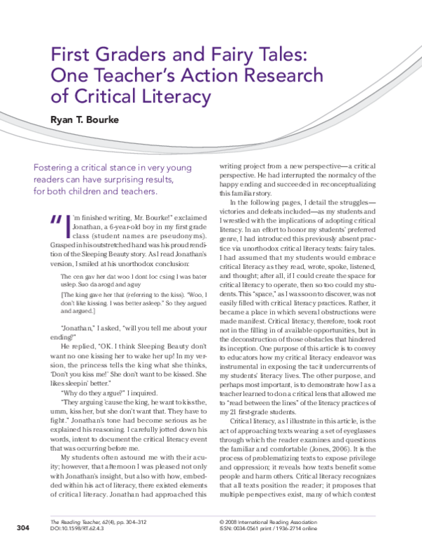 (PDF) First Graders and Fairy Tales: One Teacher's Action Research of ...
