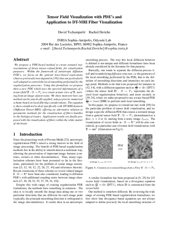 (PDF) PDE-Based Tensor Field Visualization Method