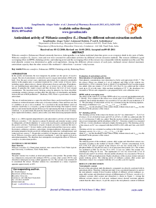 (PDF) Antimicrobial Activity of Moringa oleifera (Lam.) Root Extract
