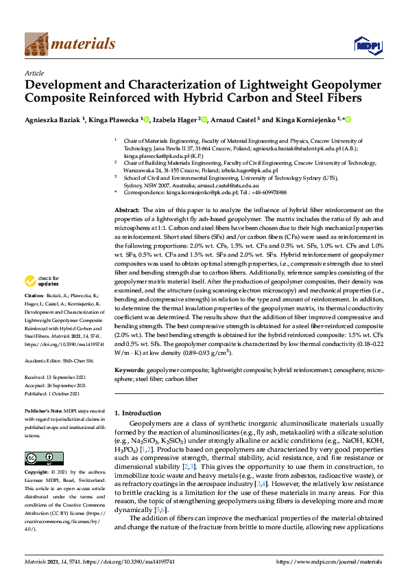(PDF) Development and Characterization of Lightweight Geopolymer ...