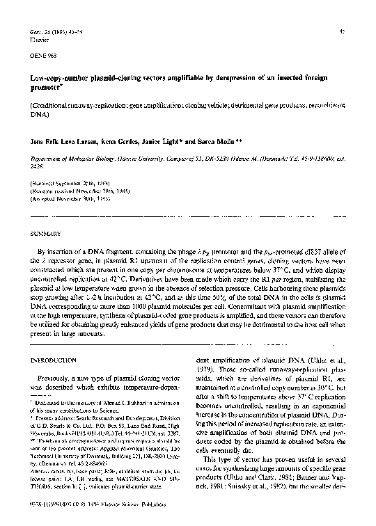 (PDF) Low-copy-number plasmid-cloning vectors amplifiable by ...