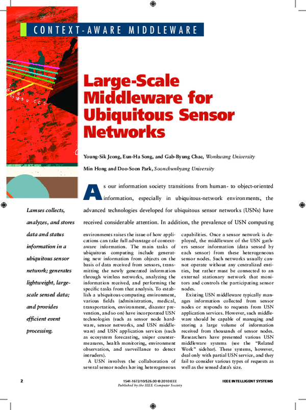 (PDF) Large-Scale Middleware for Ubiquitous Sensor Networks