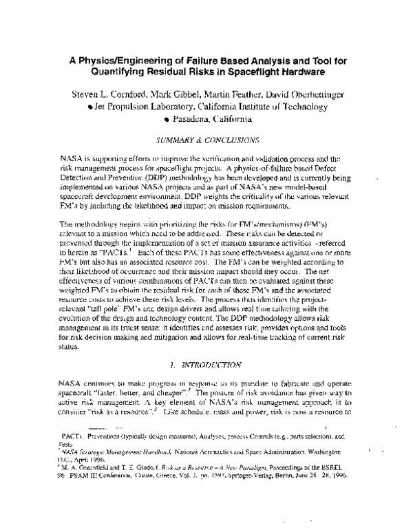 (PDF) A physics/engineering of failure based analysis and tool for ...