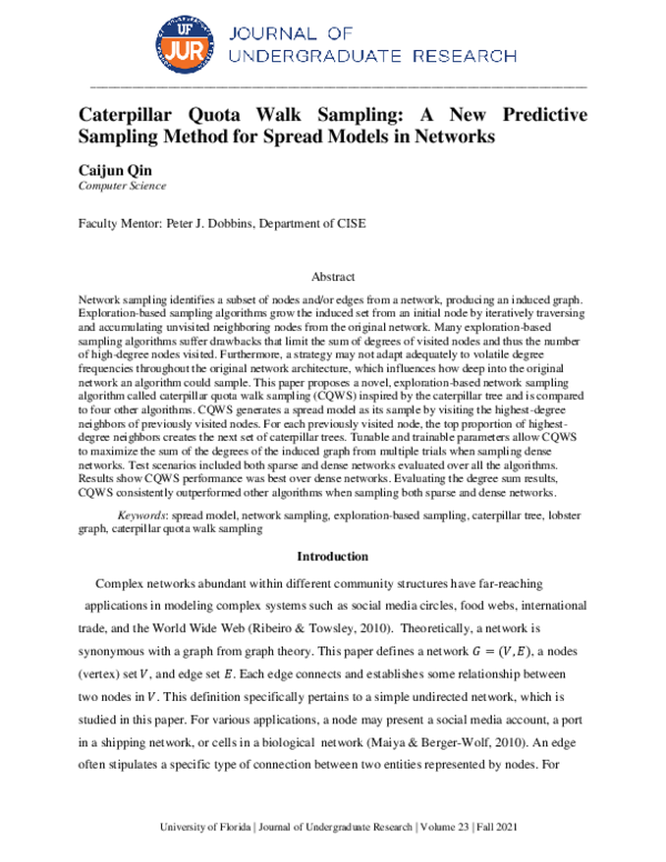 (PDF) Predictive Sampling Method for Spread Models in Networks